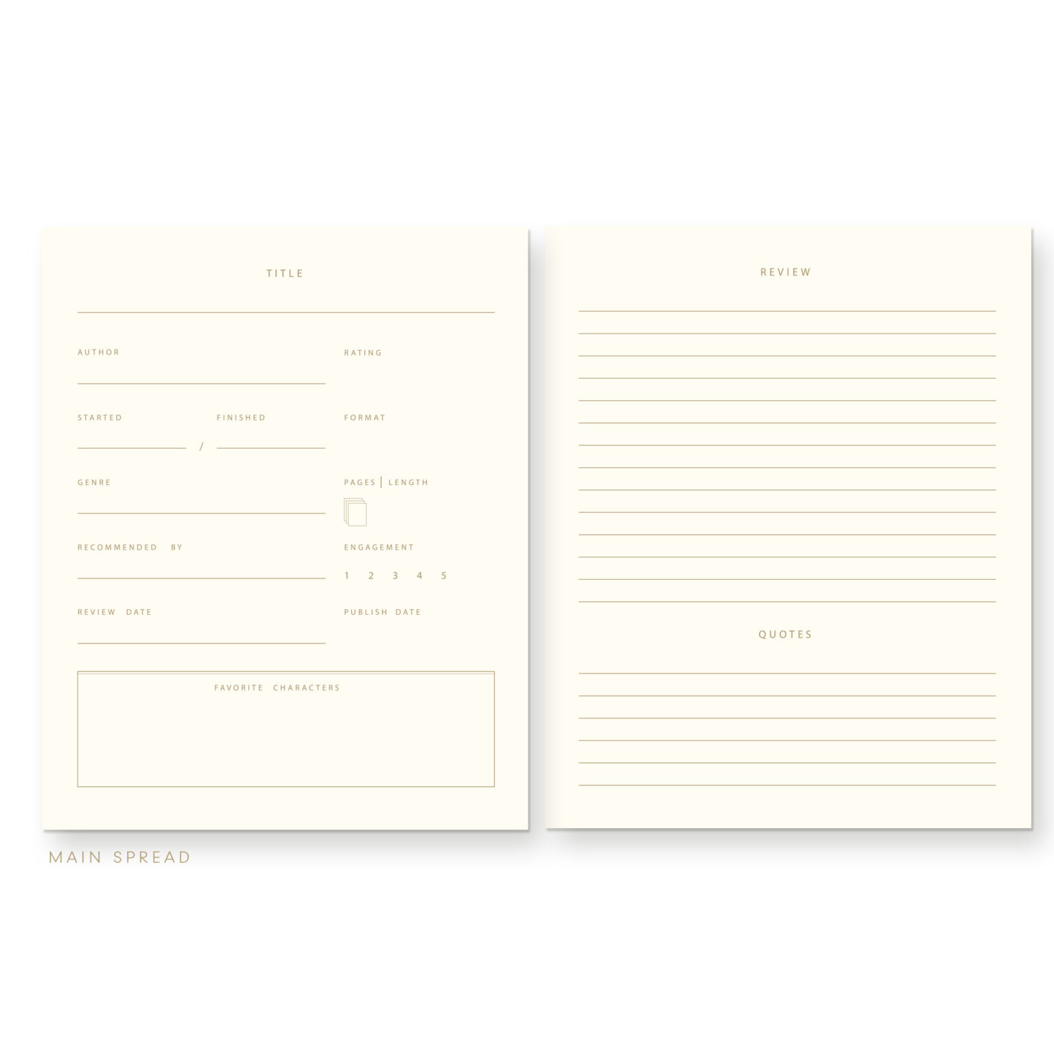 Striped Book Log Journal - Ruff House Print Shop