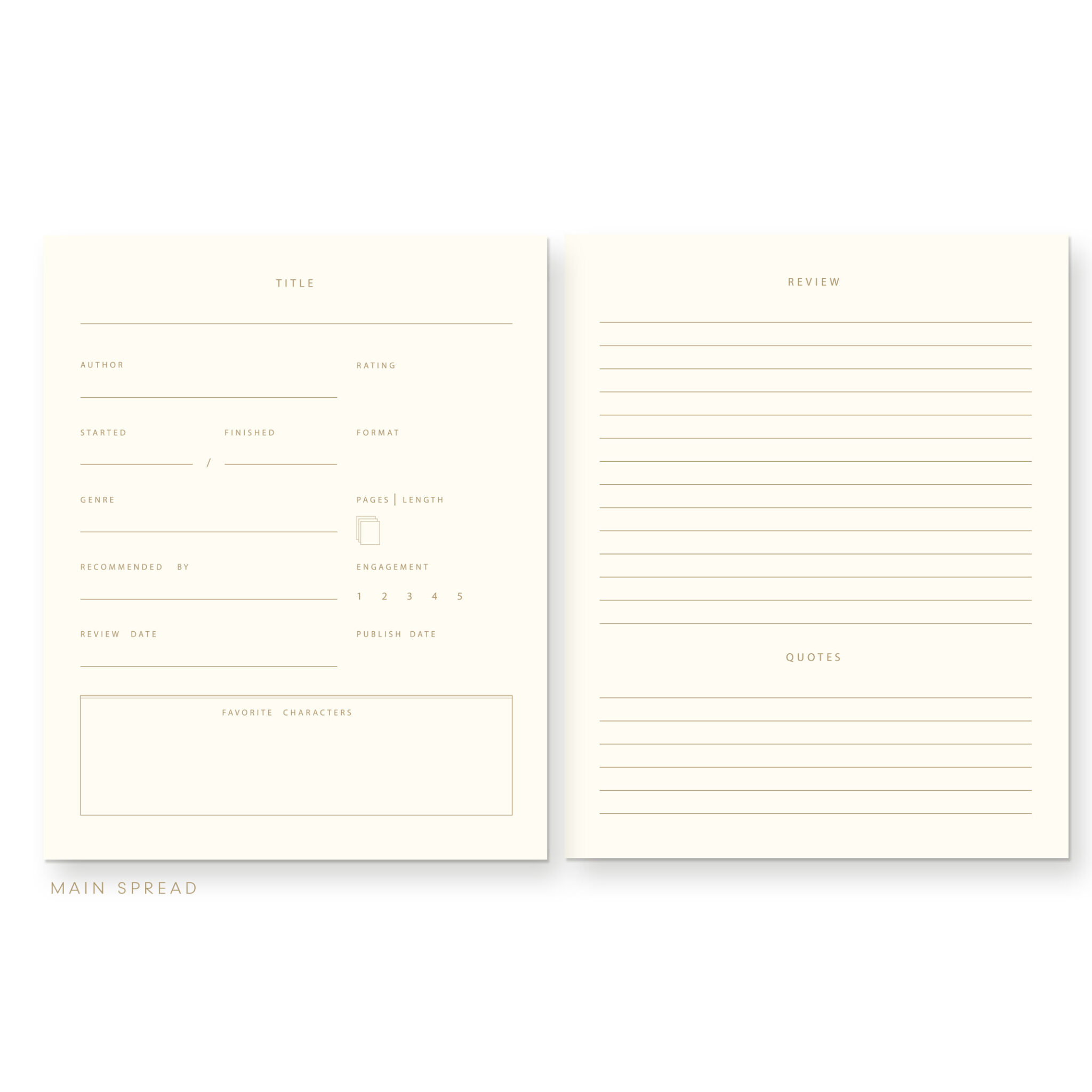 Striped Book Log Journal - Ruff House Print Shop