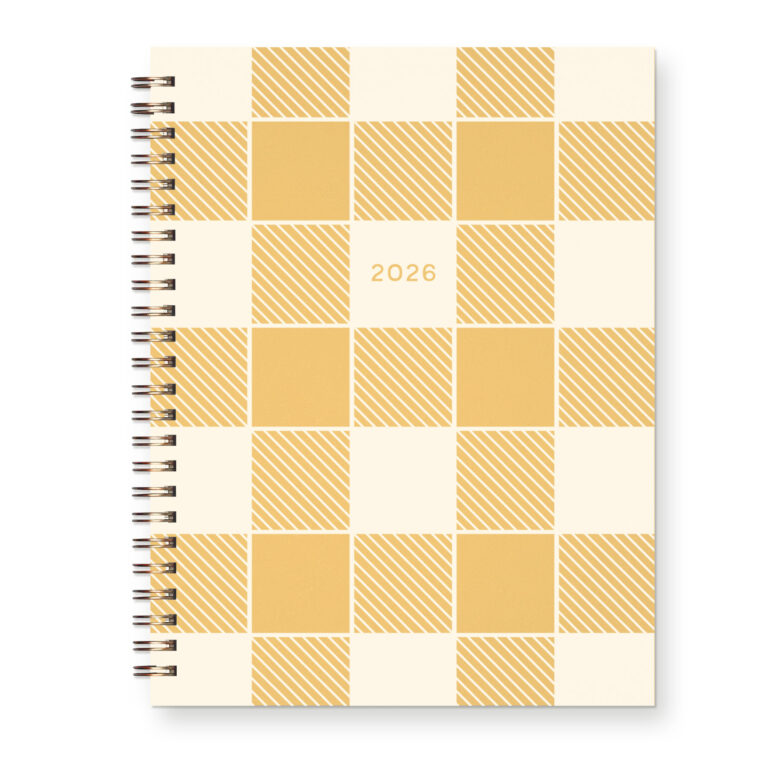 2026 Gingham Dated Weekly Planner - Ruff House Print Shop