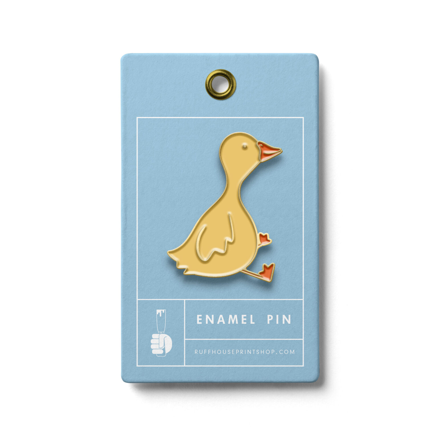 Duck Enamel Pin - Ruff House Print Shop